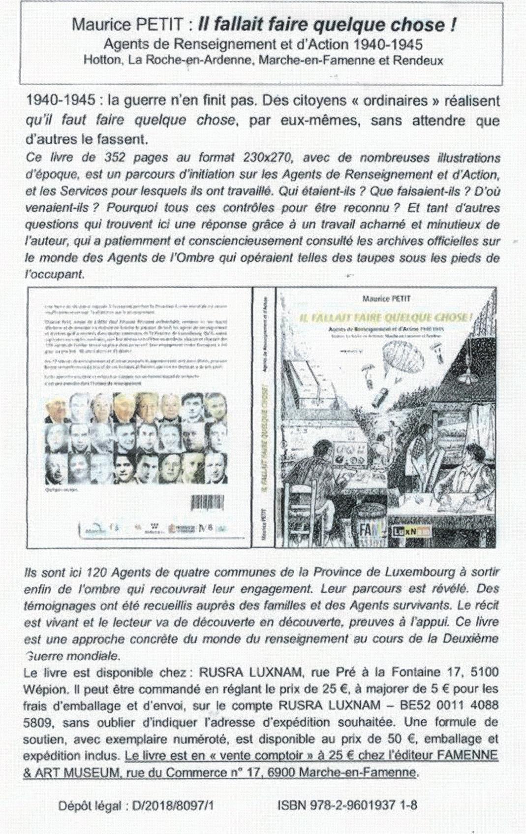 Maurice Petit Historien – ASBL Anciens gendarmes